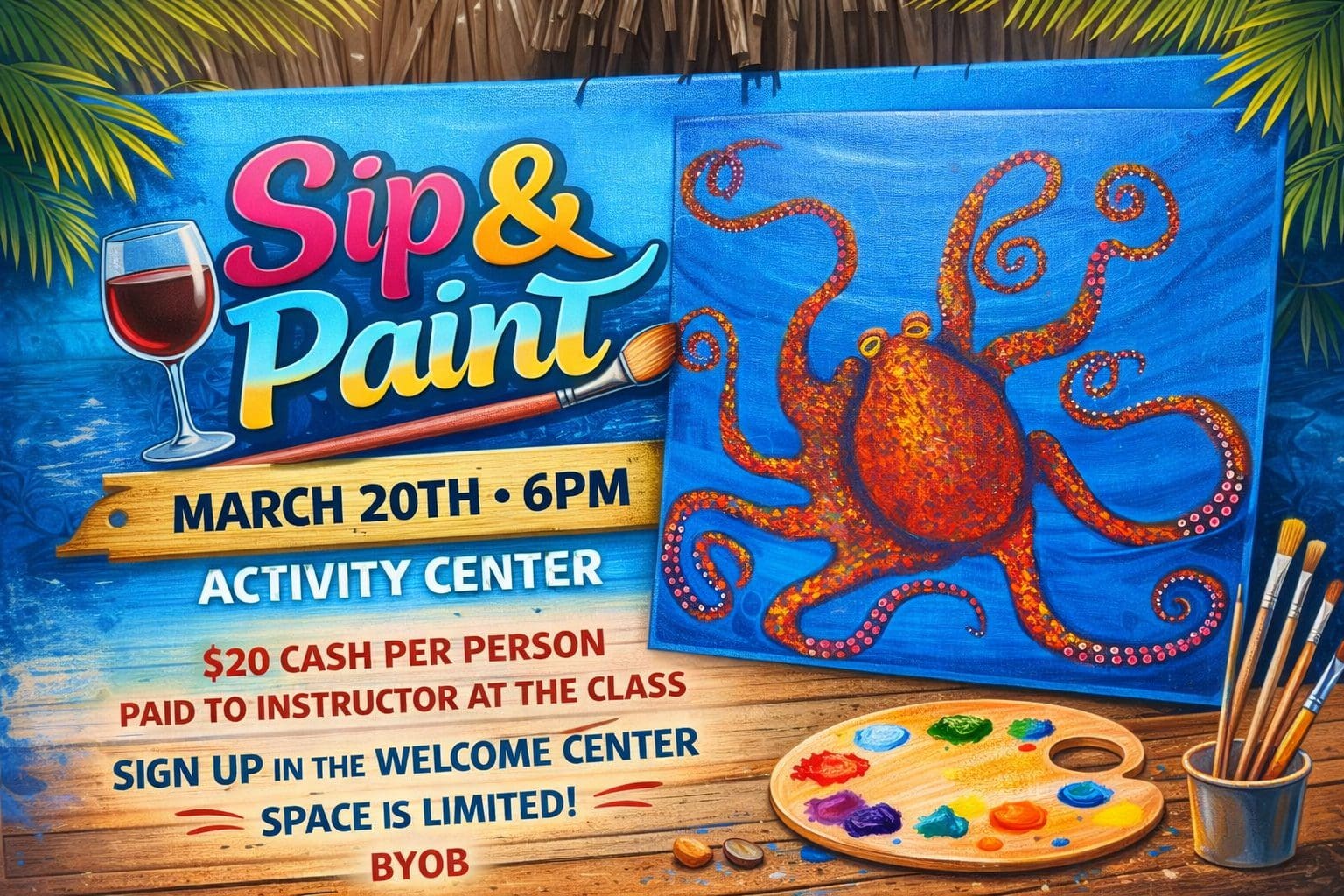 Gulf Waters Sip & Paint: Enjoy a Creative Evening!